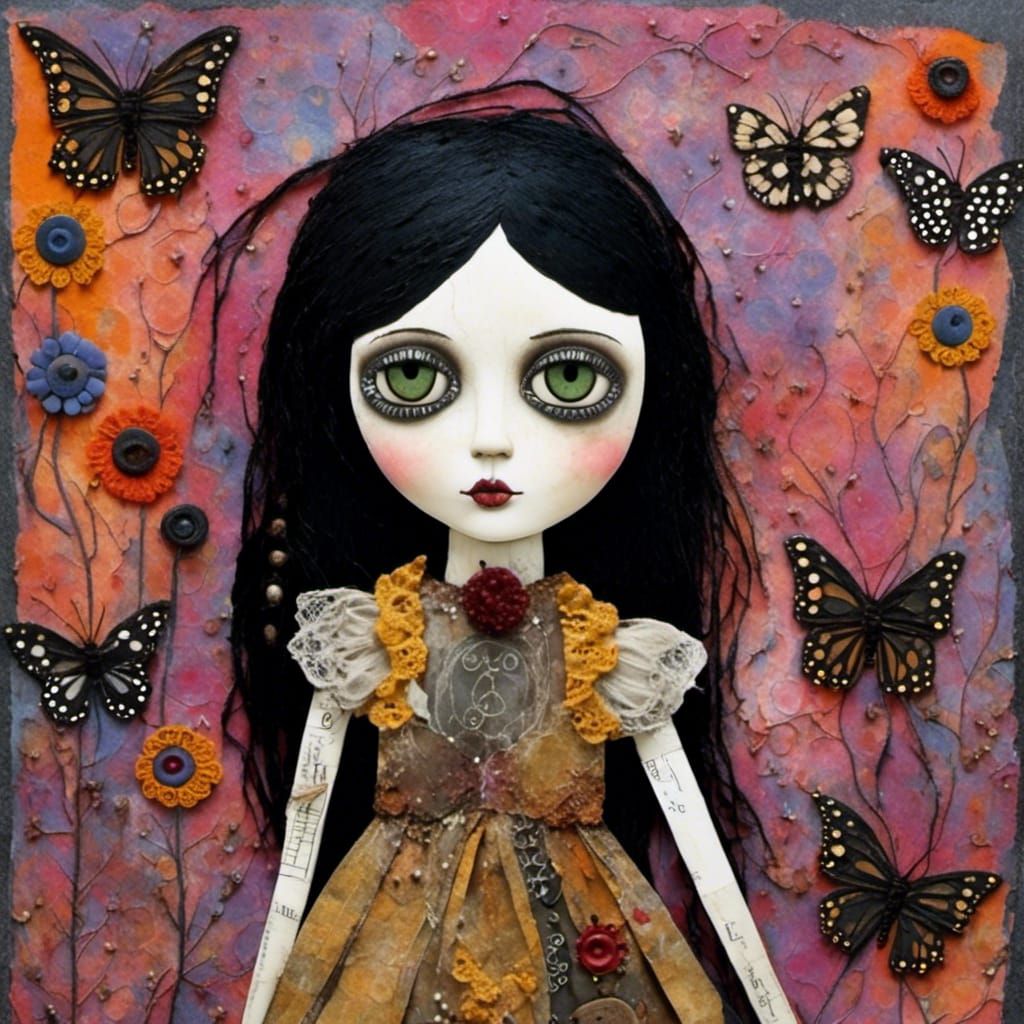Chibi goth doll by terry runyan, by elise gravel, by sally payne ...