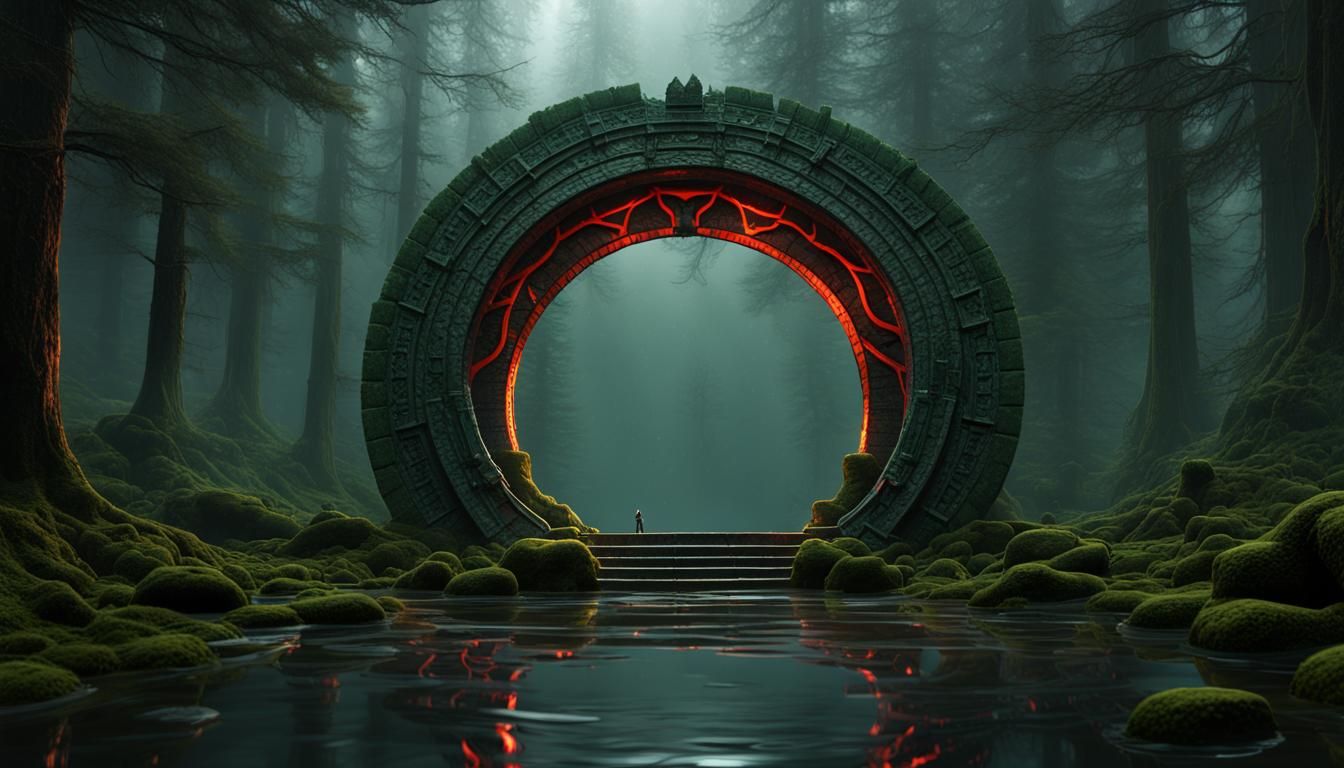 Magma Stargate - AI Generated Artwork - NightCafe Creator