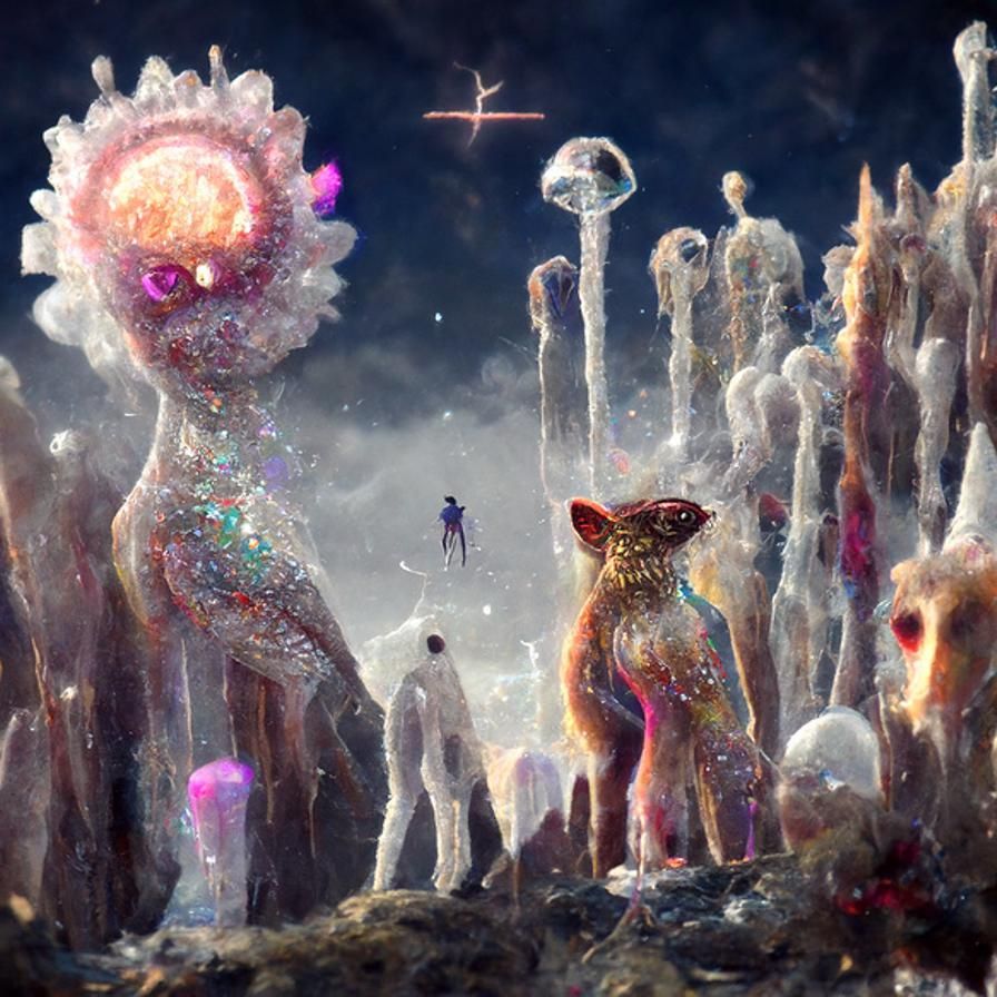 Alien Crystal World - AI Generated Artwork - NightCafe Creator