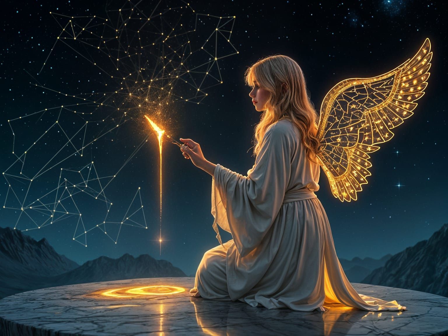 Painting the constellations - Celestial Artist Paints Stars ...