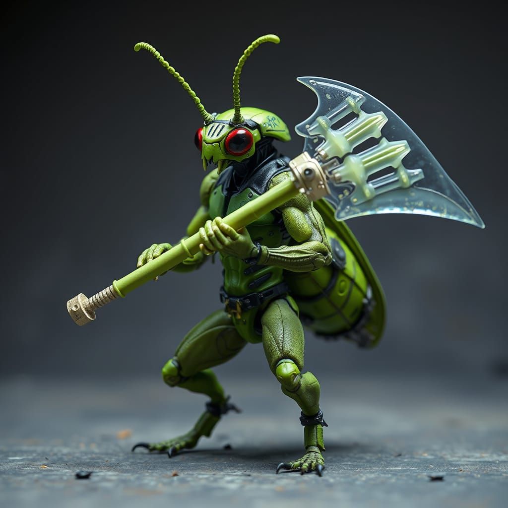 Cyberpunk Mutant Insect in Neon Exosuit, Inspired ... - AI Art