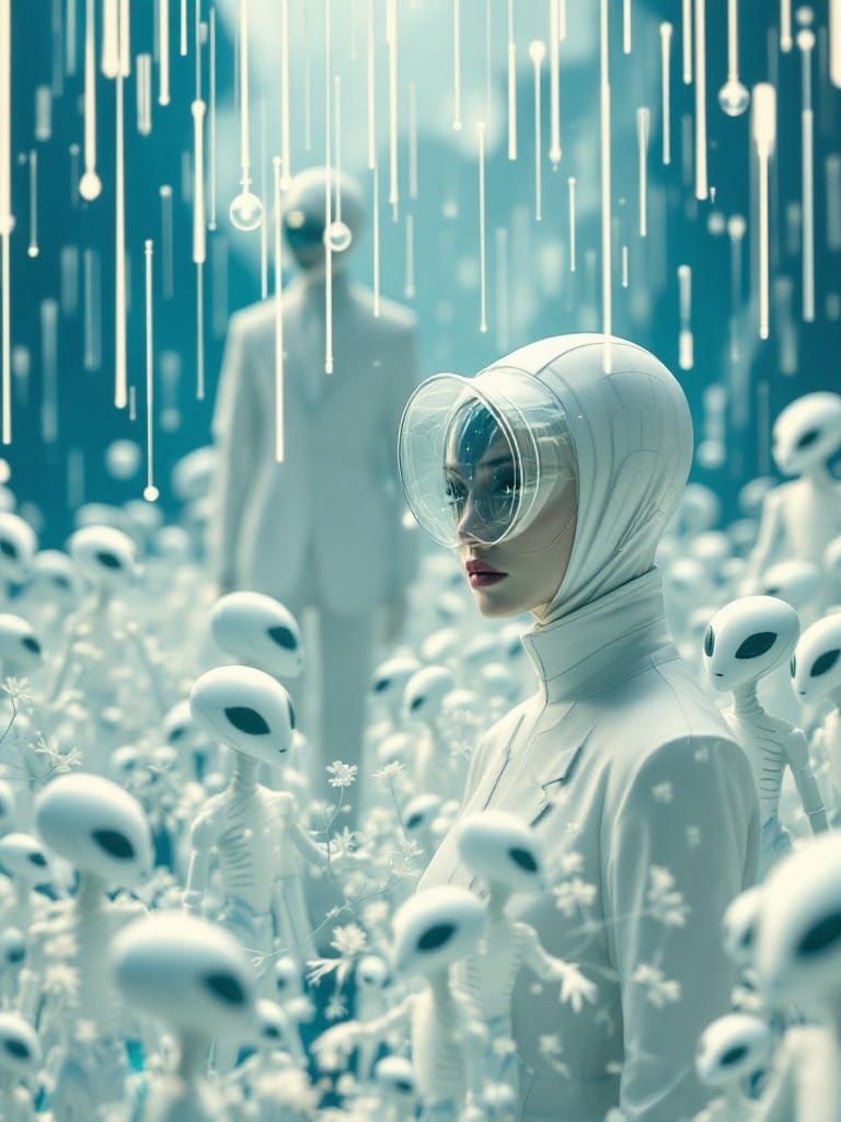 Sci-Deco Placid Rain Steam-Fi Scrapbooking with Tiny Wind-Up Aliens