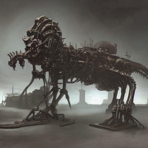 Biomechanical Horror Emerges from Dark Industrial ... - AI Art