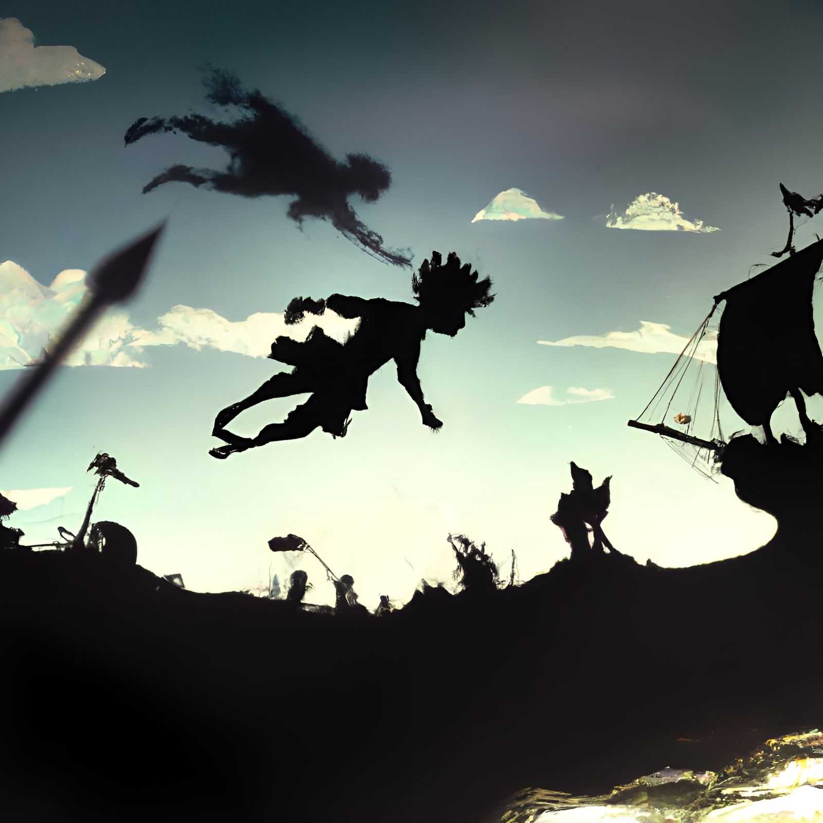 Peter Pan’s Shadow - AI Generated Artwork - NightCafe Creator