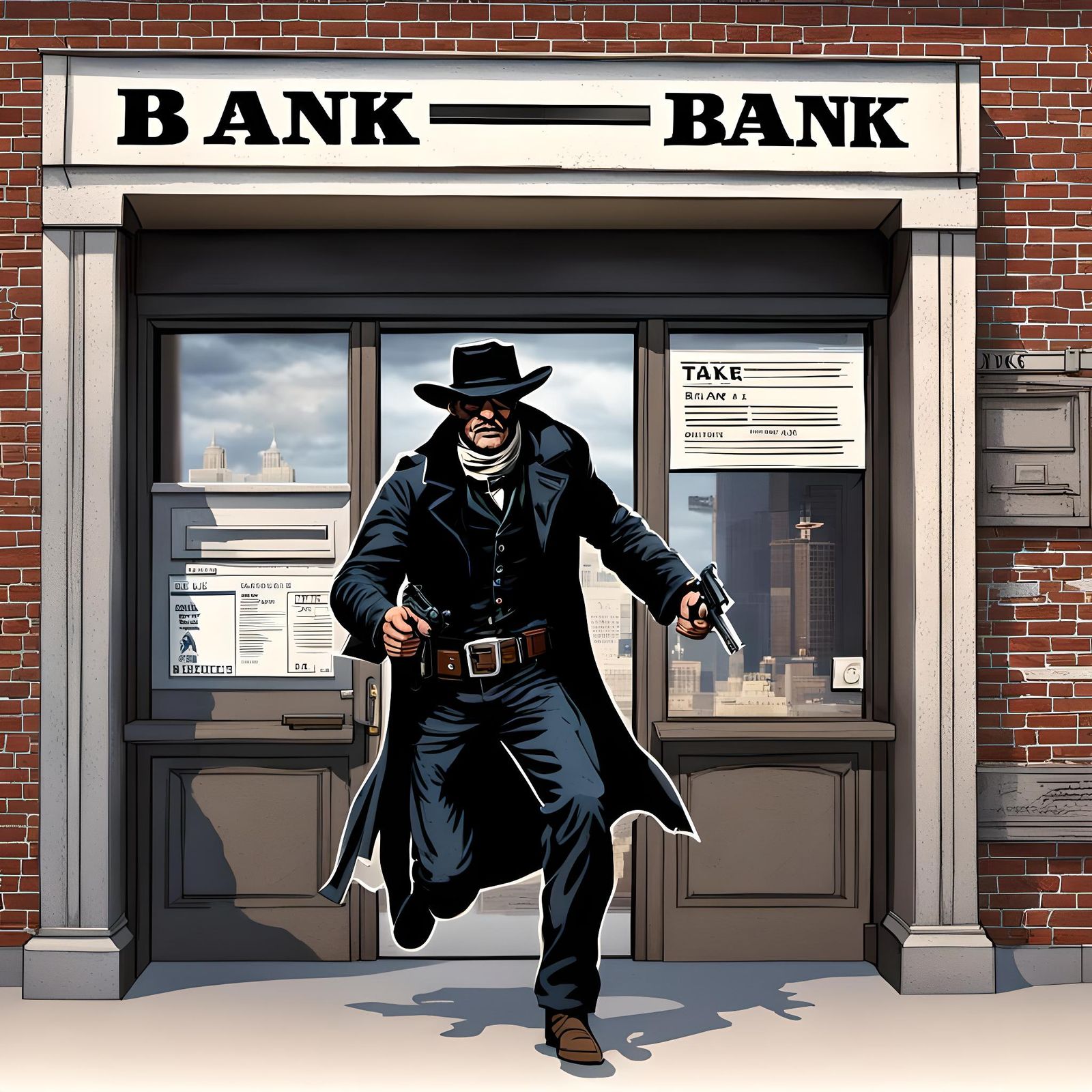 Bank Robbery - AI Generated Artwork - NightCafe Creator