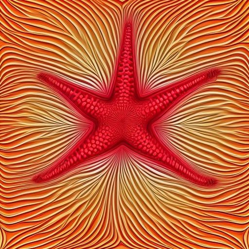 Red starfish - AI Generated Artwork - NightCafe Creator