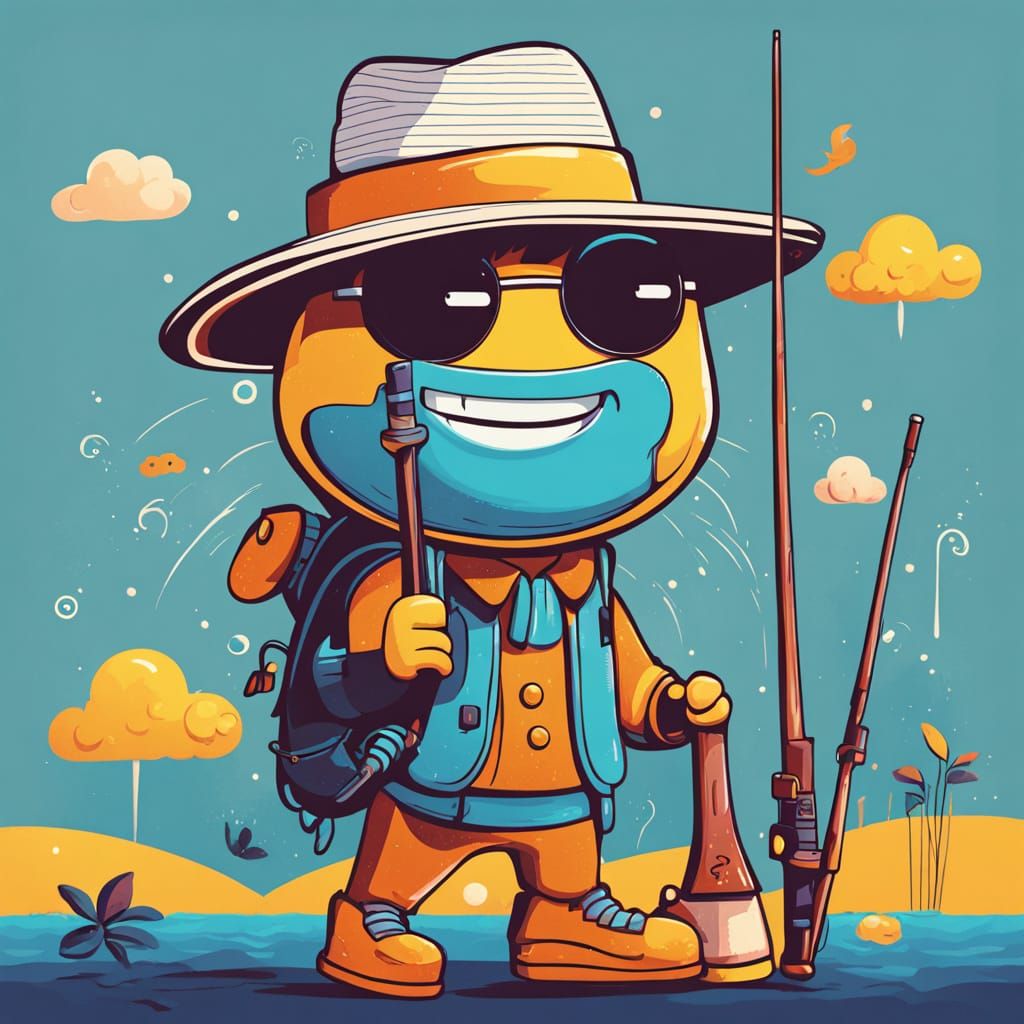 Emojis: an emoticon created with the mixture of two themes, hunting and ...