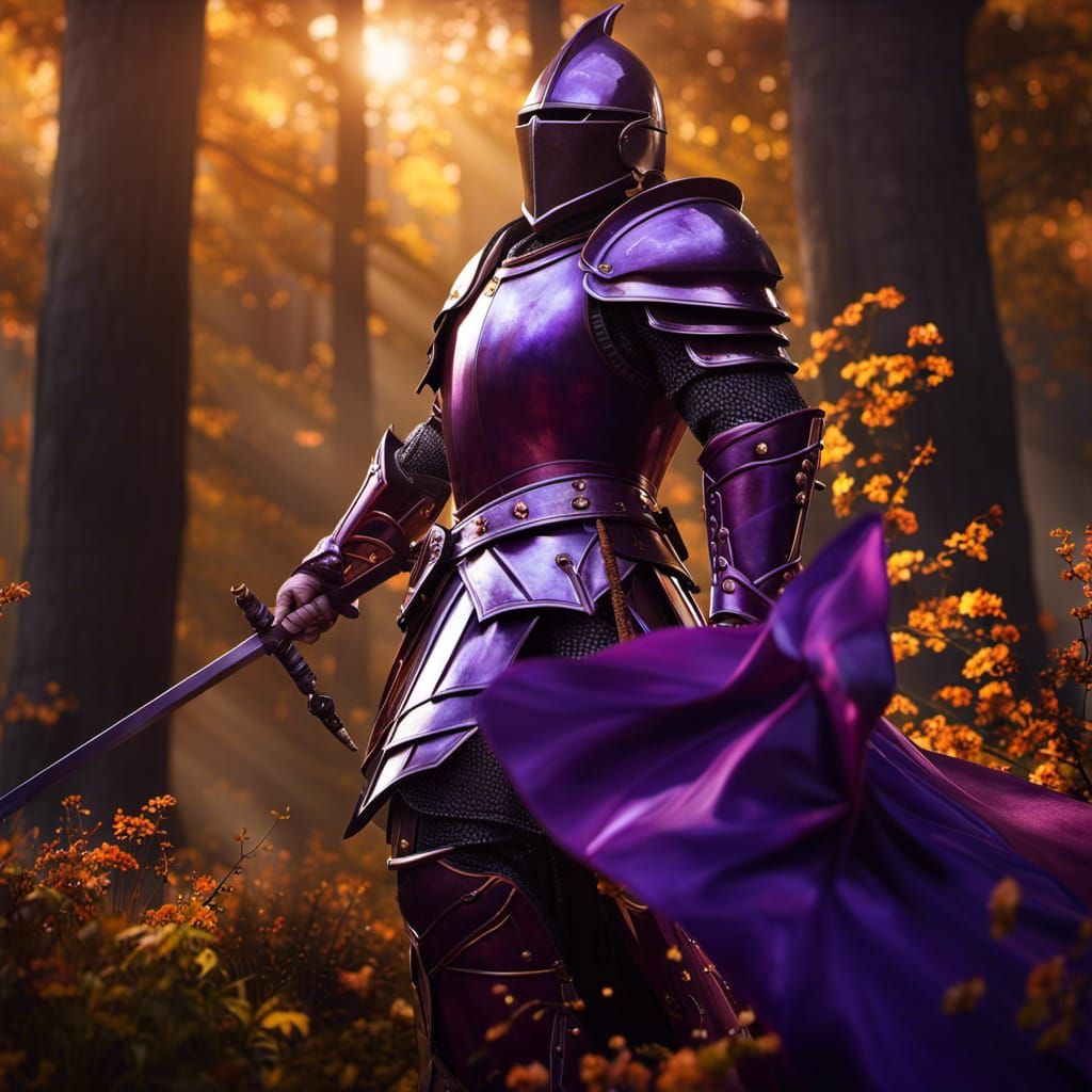 The Violet Knight - AI Generated Artwork - NightCafe Creator