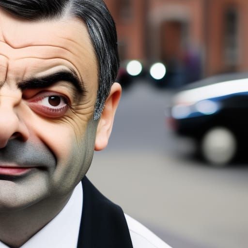 mr bean rowan atkinson being sus - AI Generated Artwork - NightCafe Creator