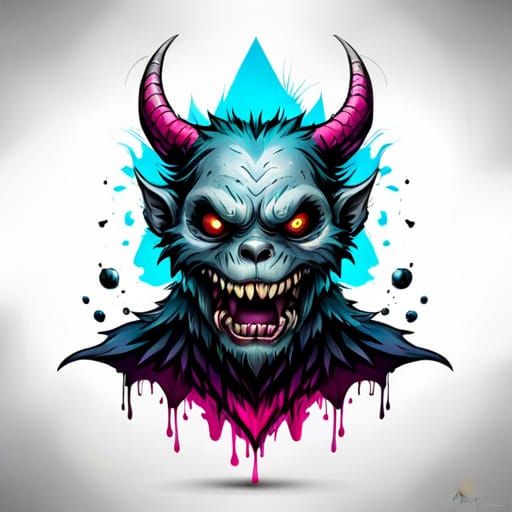 Spooky rat demon sticker - AI Generated Artwork - NightCafe Creator