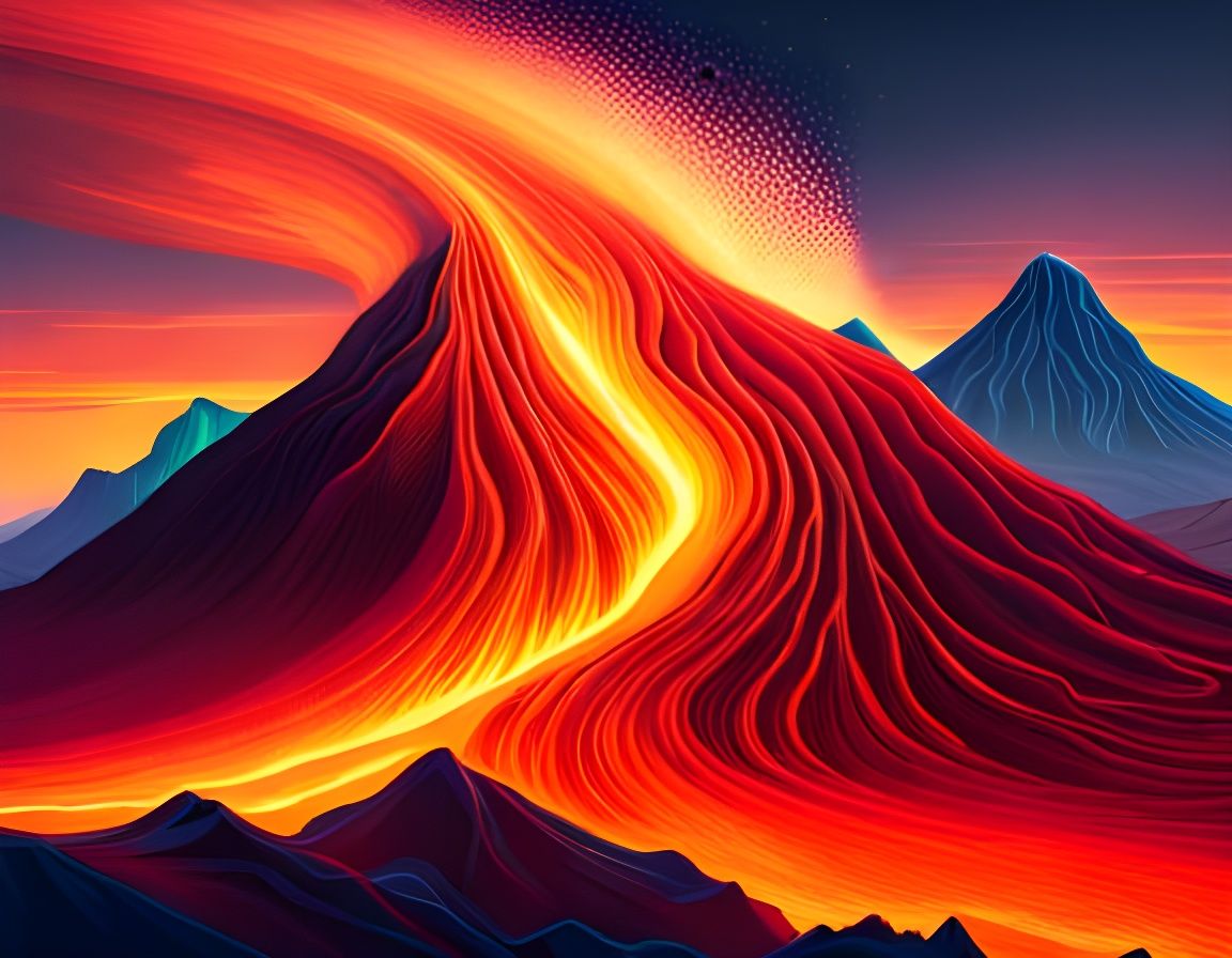 Volcanic Eruption - AI Generated Artwork - NightCafe Creator
