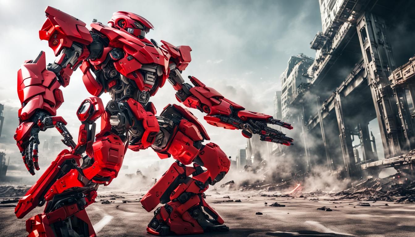 Red Mecha - AI Generated Artwork - NightCafe Creator