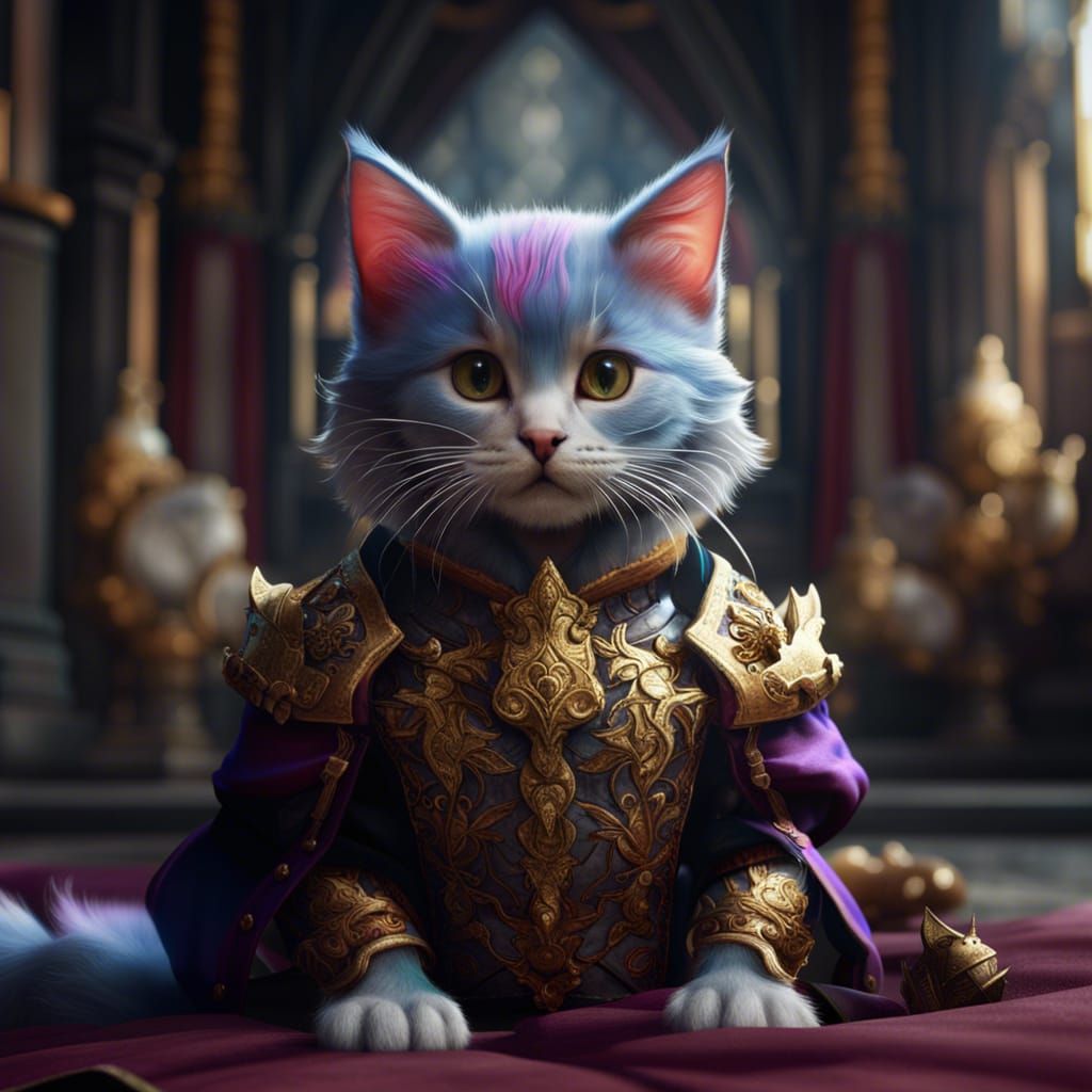 Kitty King 👑 🐱 - AI Generated Artwork - NightCafe Creator