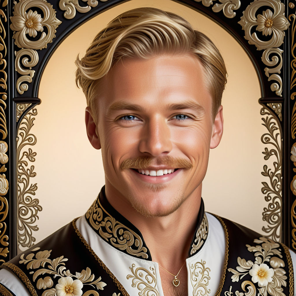 Portrait of handsome man in historical cloths 2 - AI Generated Artwork ...