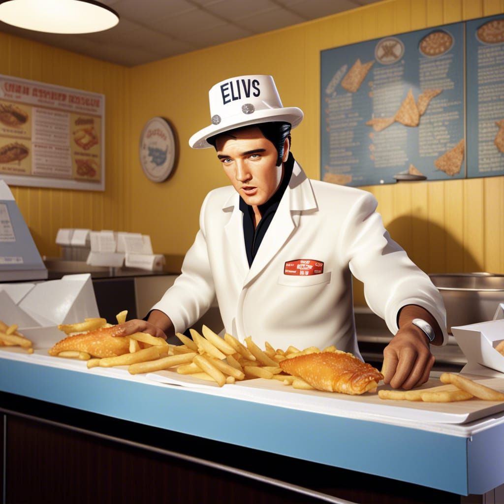 theres a guy works down the chip shop (says hes elvis) - AI Generated ...