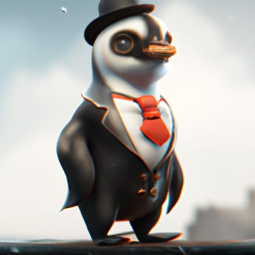 Baby Penguin Drip - AI Generated Artwork - NightCafe Creator