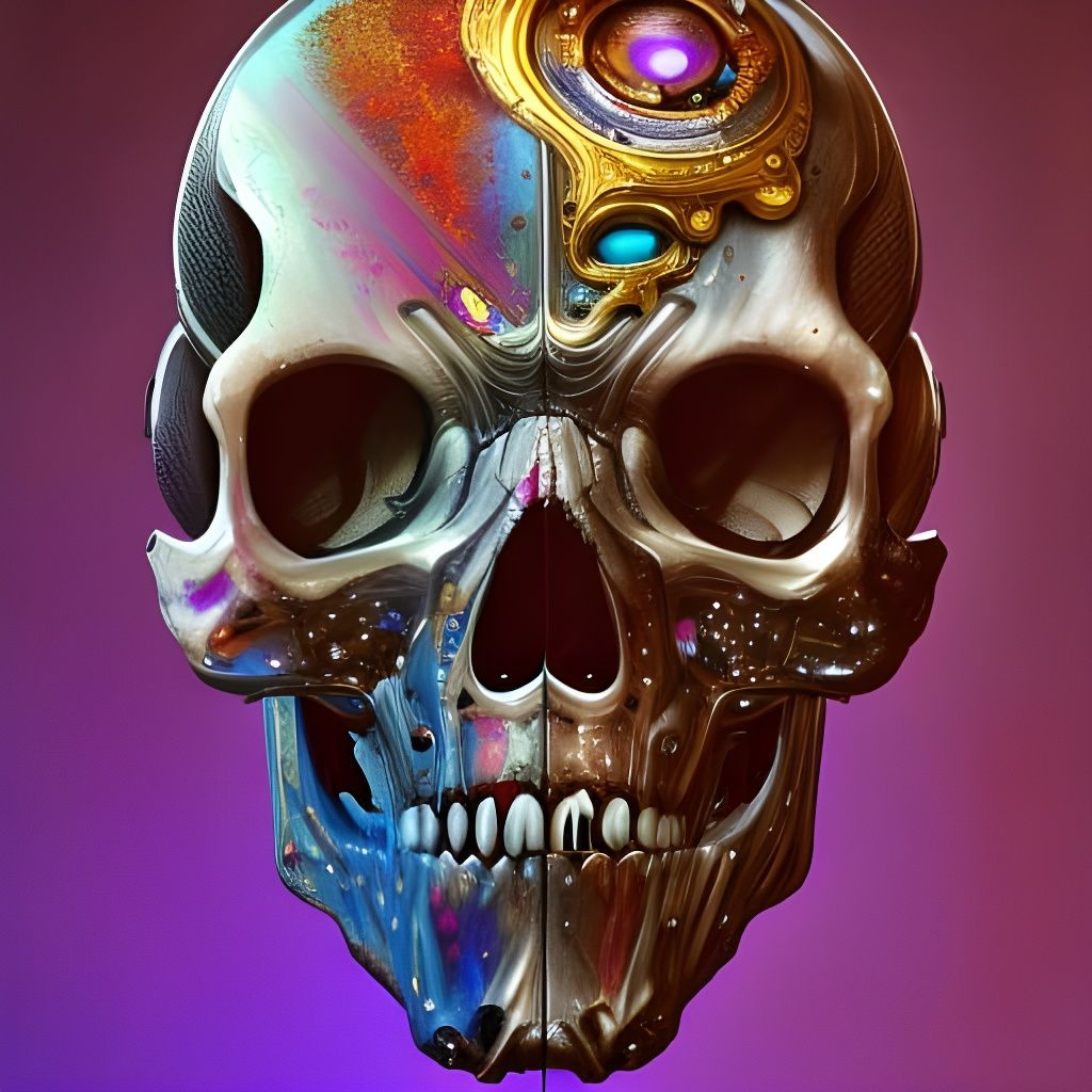 Skull 5 - AI Generated Artwork - NightCafe Creator