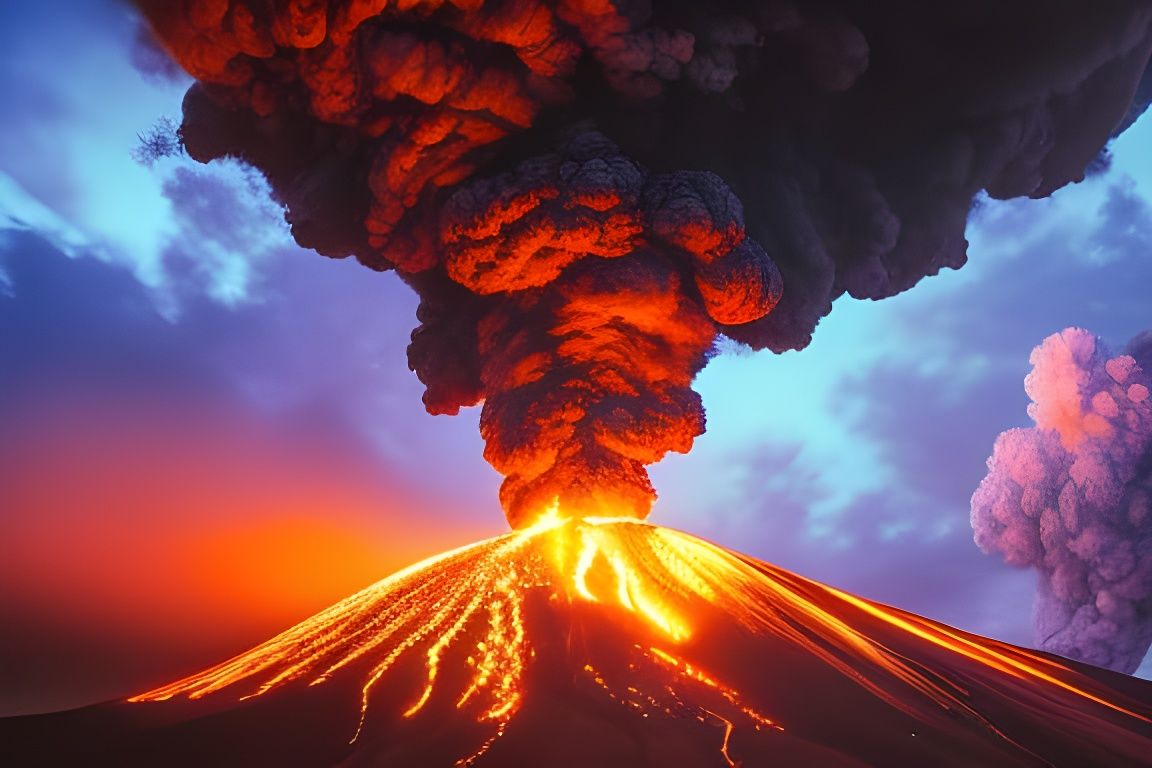 Volcano - AI Generated Artwork - NightCafe Creator