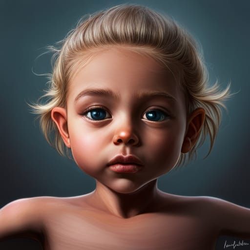 Cute Baby funny,trending on art station, sharp focus, studio shot ...