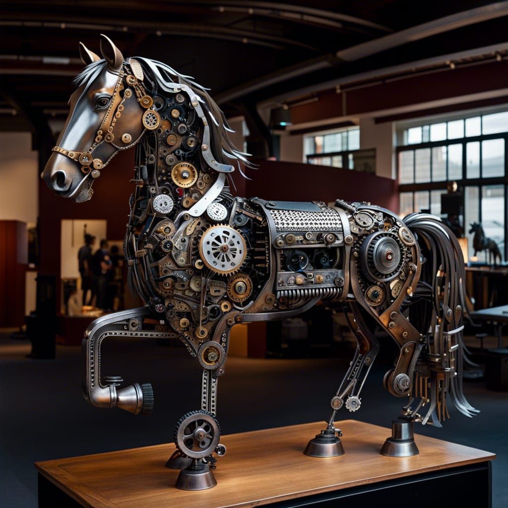 Art from Recycled Mechanical Parts - AI Generated Artwork - NightCafe ...