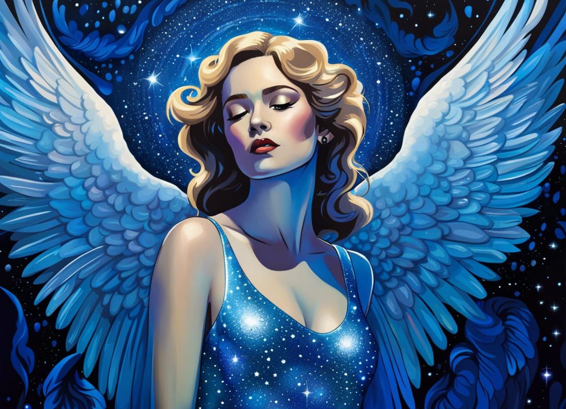 Blue Angel - AI Generated Artwork - NightCafe Creator