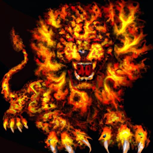 Fiery Manticore 1 - AI Generated Artwork - NightCafe Creator