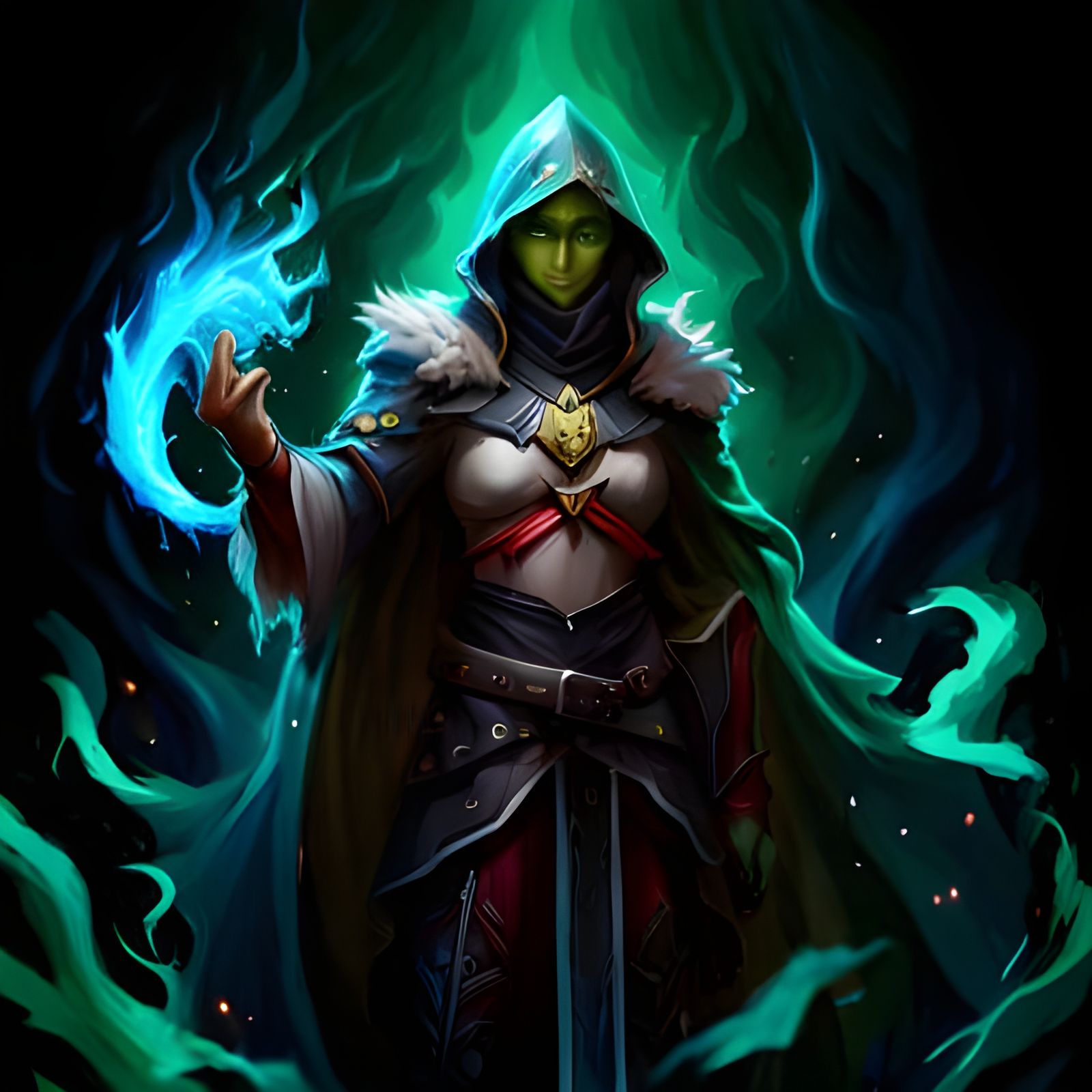 D&D character dark human sourcer - AI Generated Artwork - NightCafe Creator