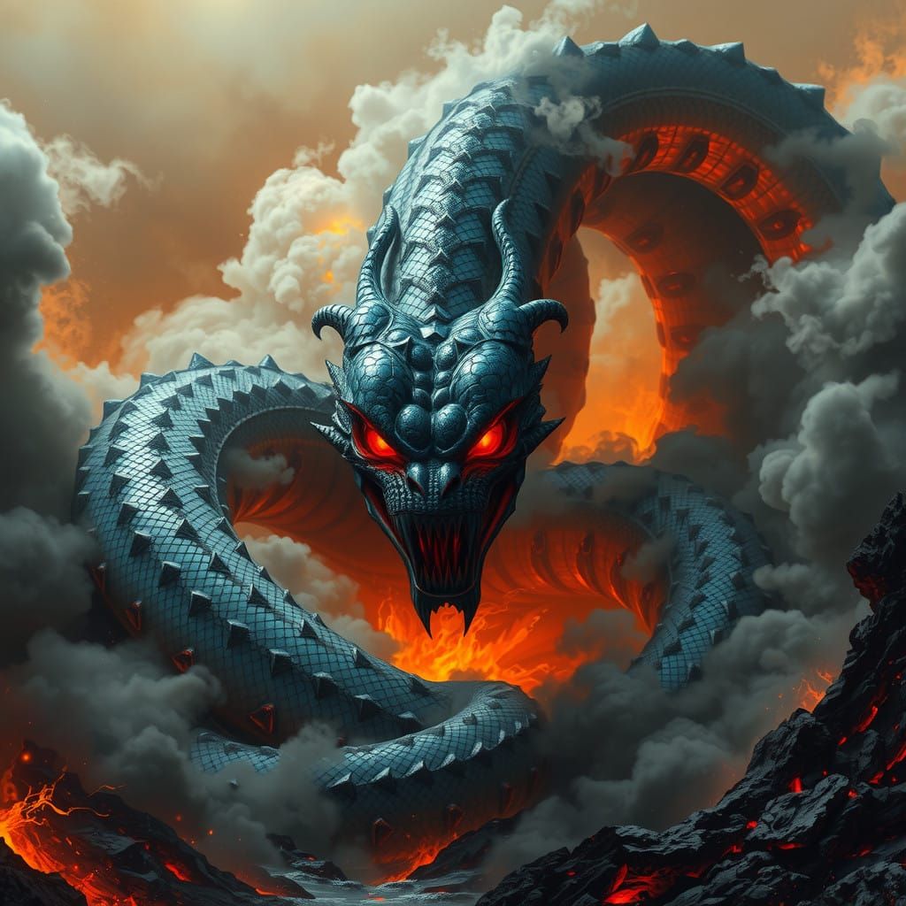 Ethereal Horror Unveiled: A Shimmering Monstrosity... - AI Art