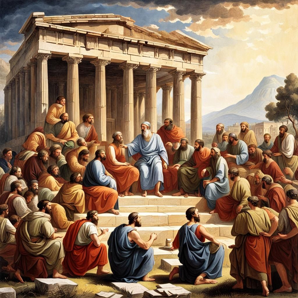 Platonic Academy - AI Generated Artwork - NightCafe Creator