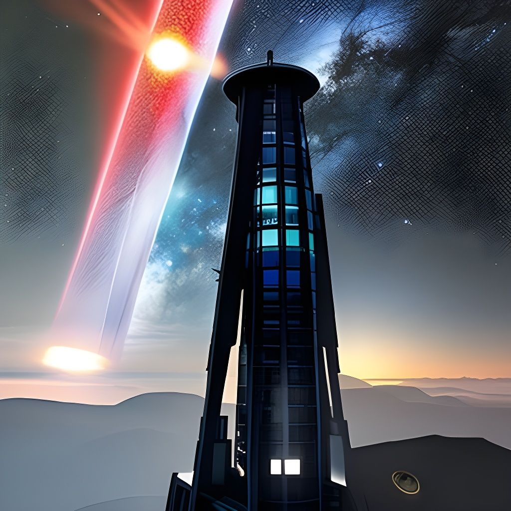 Solarpunk Observation Tower - AI Generated Artwork - NightCafe Creator