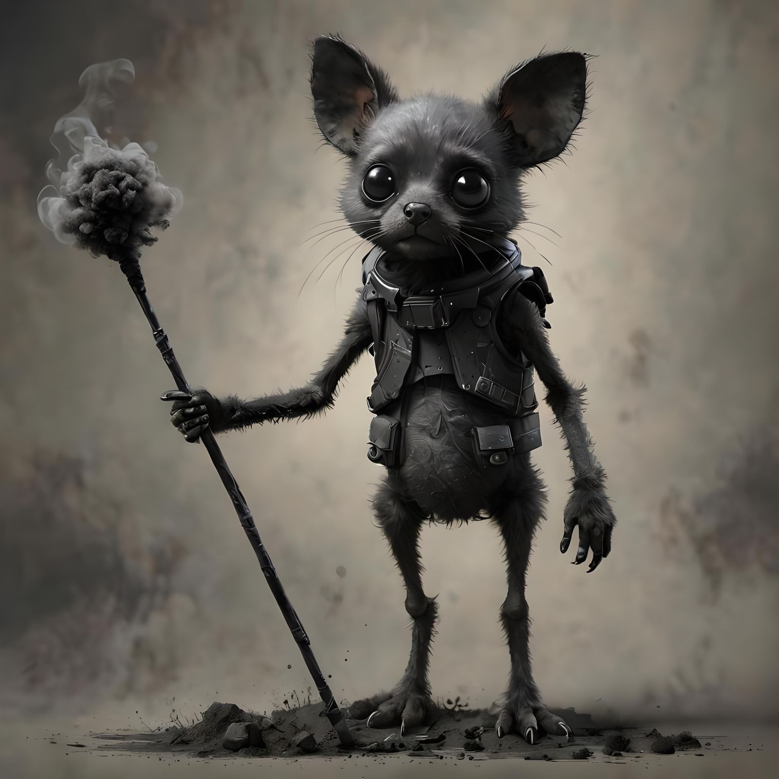 Sooty Cute Creep - AI Generated Artwork - NightCafe Creator