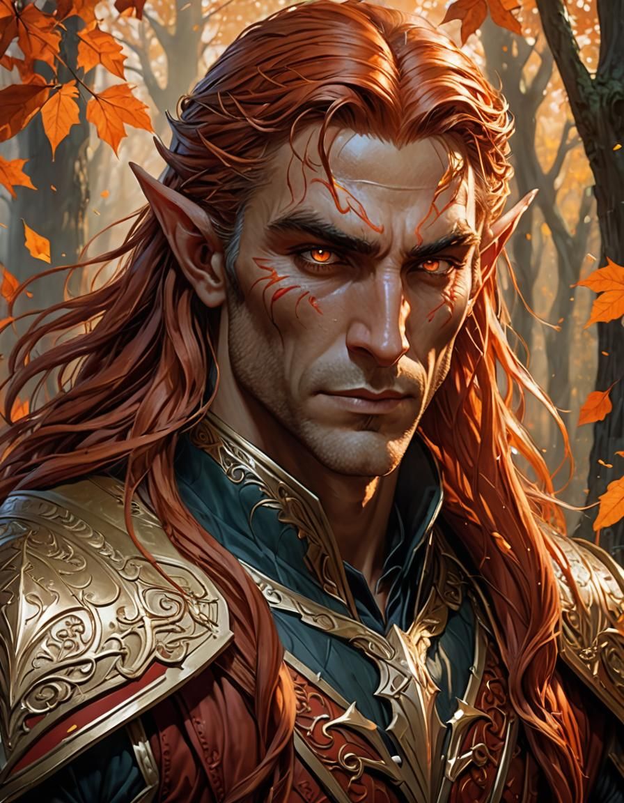 Eladrin Male in Fall Form - AI Generated Artwork - NightCafe Creator