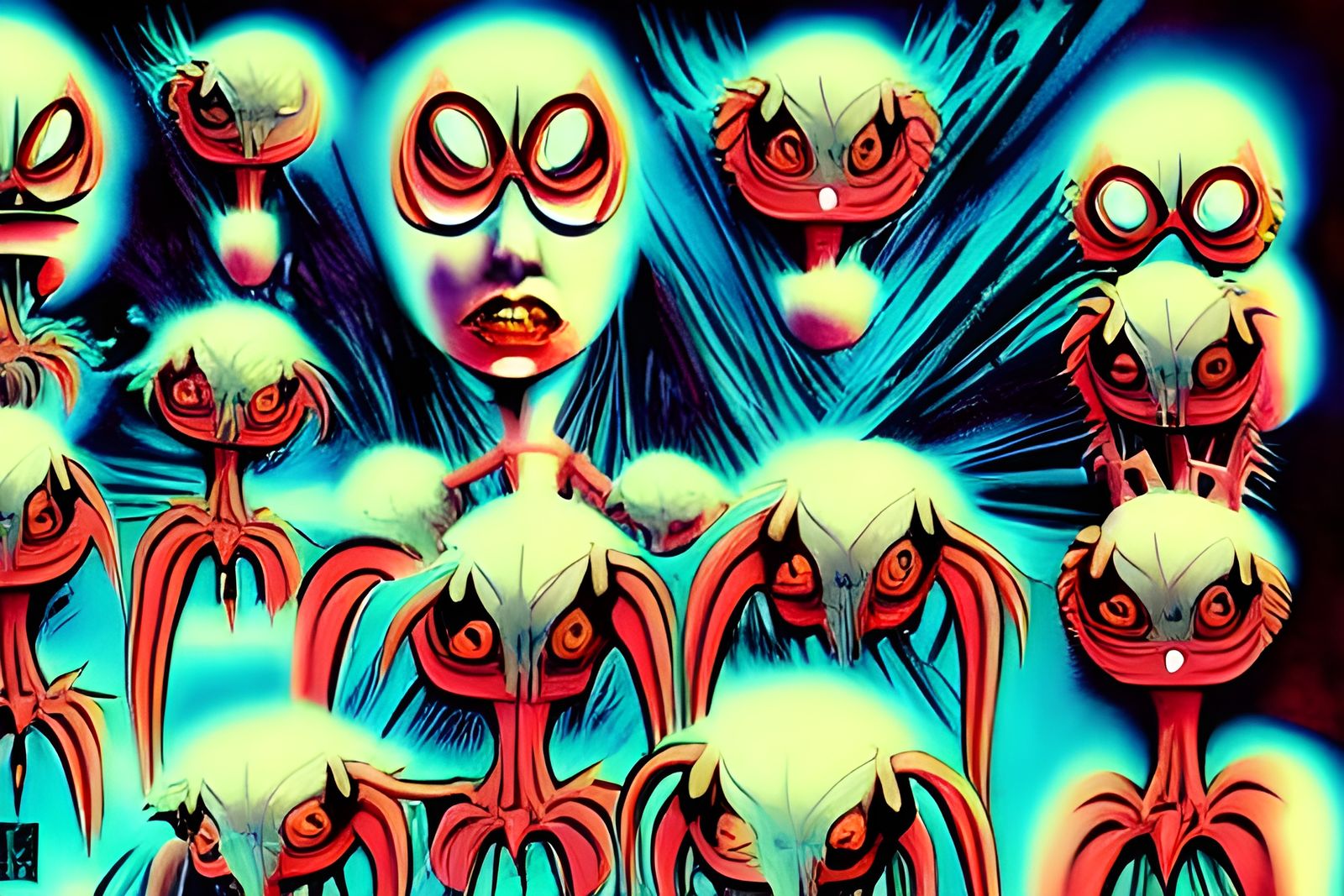 Towering Spider-Flower-Devil Idols! - AI Generated Artwork - NightCafe Creator