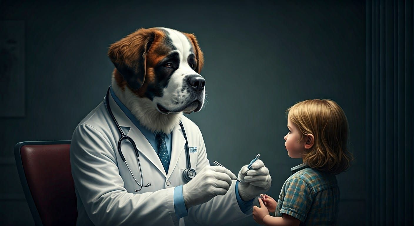 Daily Challenge #815: Dogs Doing Human - Anthropomorphic St. Bernard ...