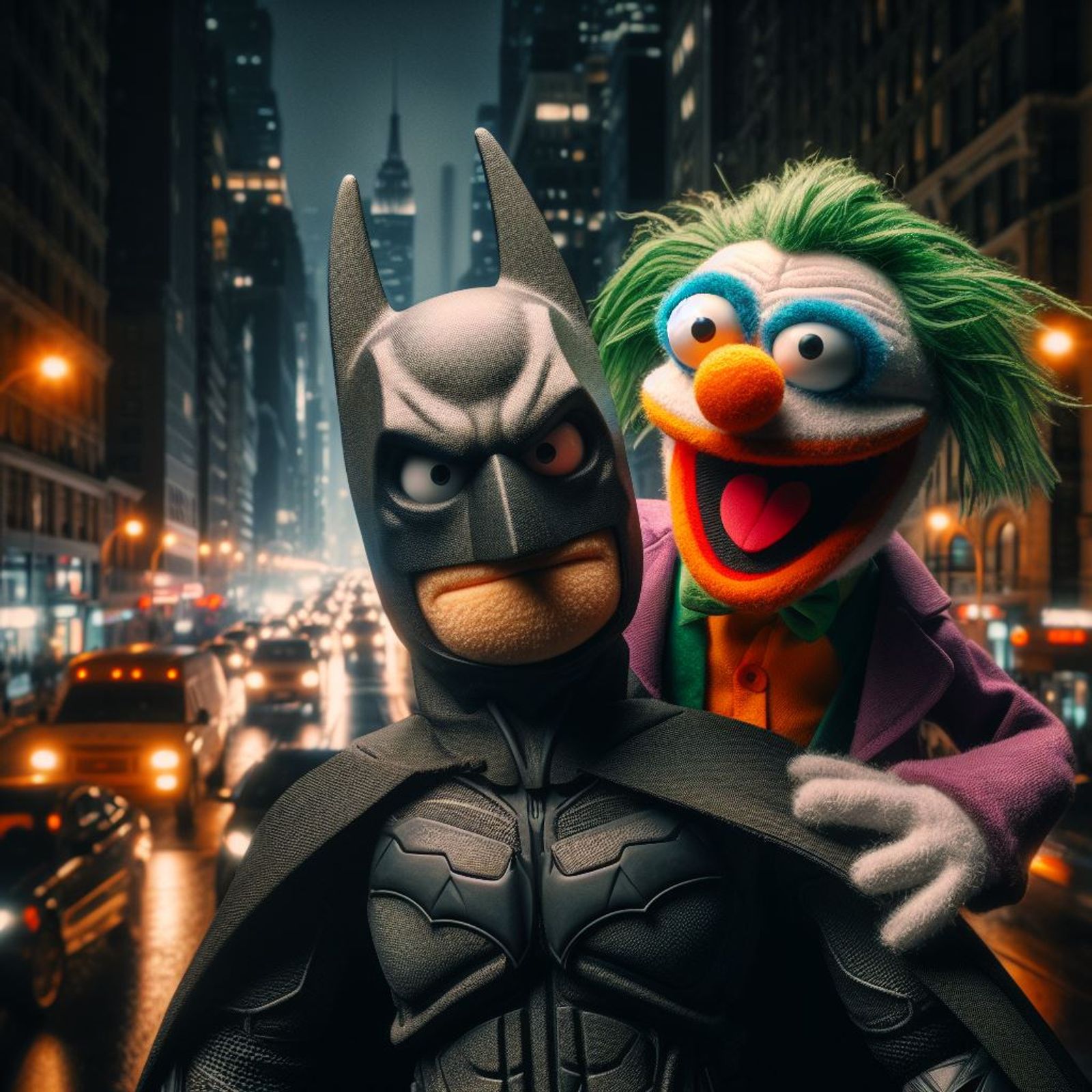 Batman and the Joker as Muppets - AI Generated Artwork - NightCafe Creator