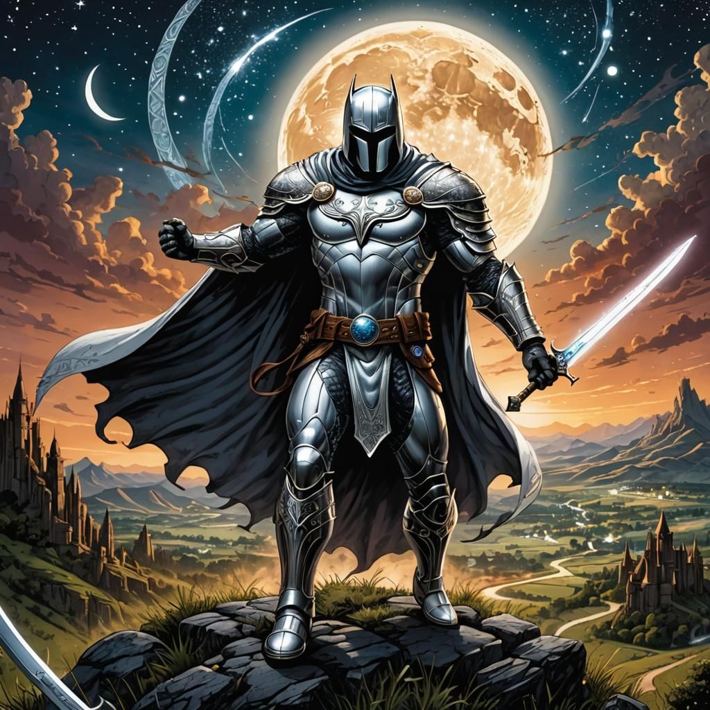 A fantastical image a moon knight with a powerful blade - AI Generated ...
