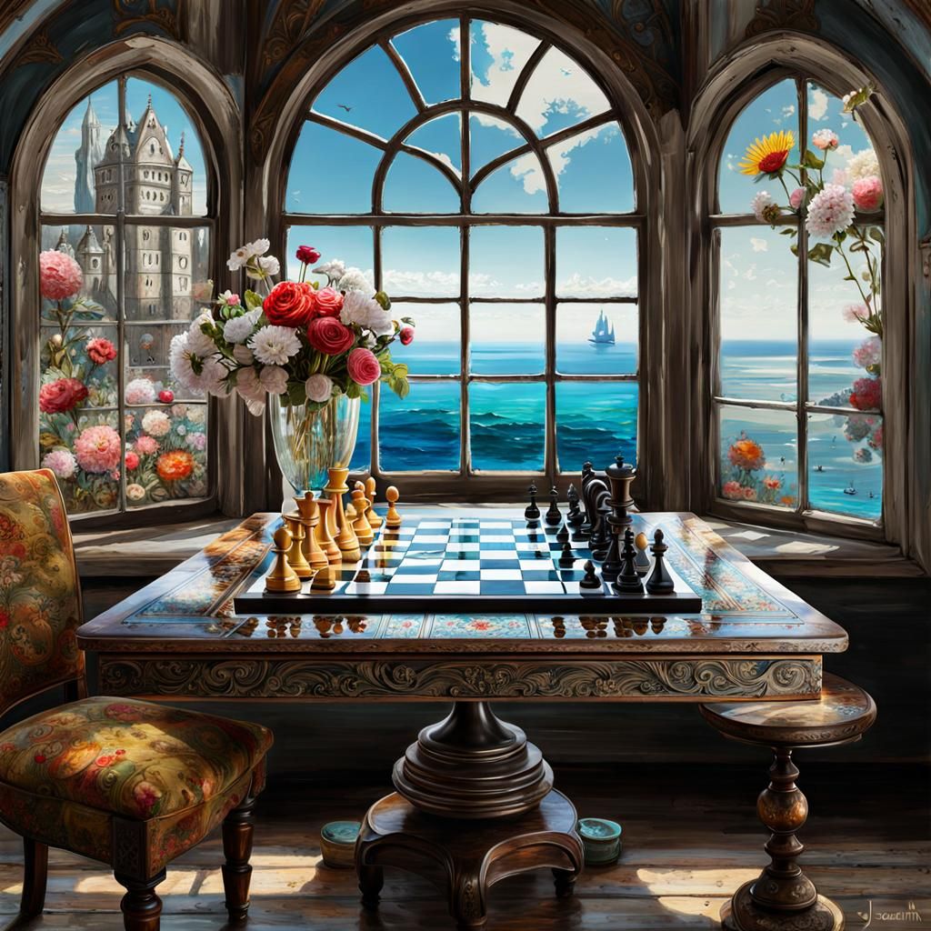 Chess board - AI Generated Artwork - NightCafe Creator