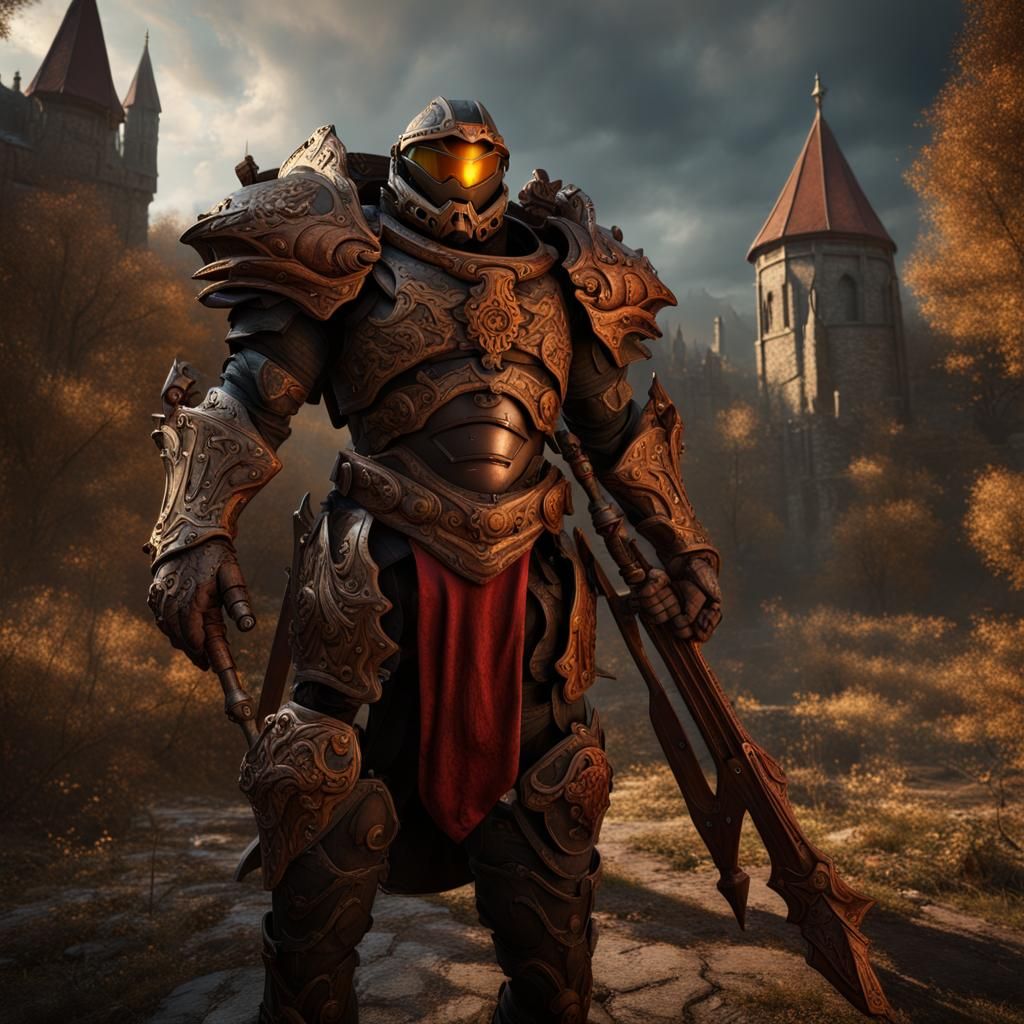 doom slayer in medieval - AI Generated Artwork - NightCafe Creator