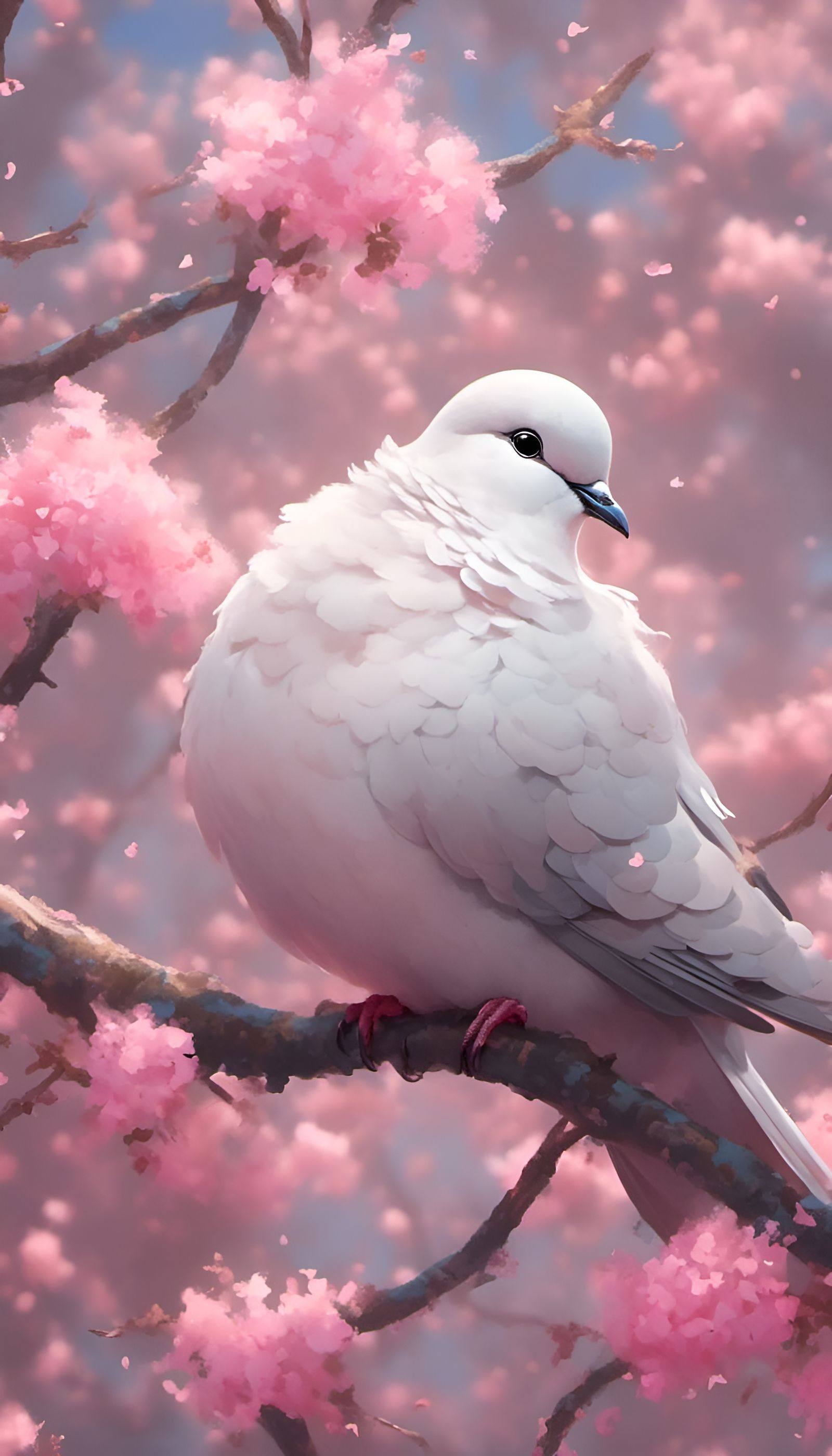 Gentle dove guardian - AI Generated Artwork - NightCafe Creator