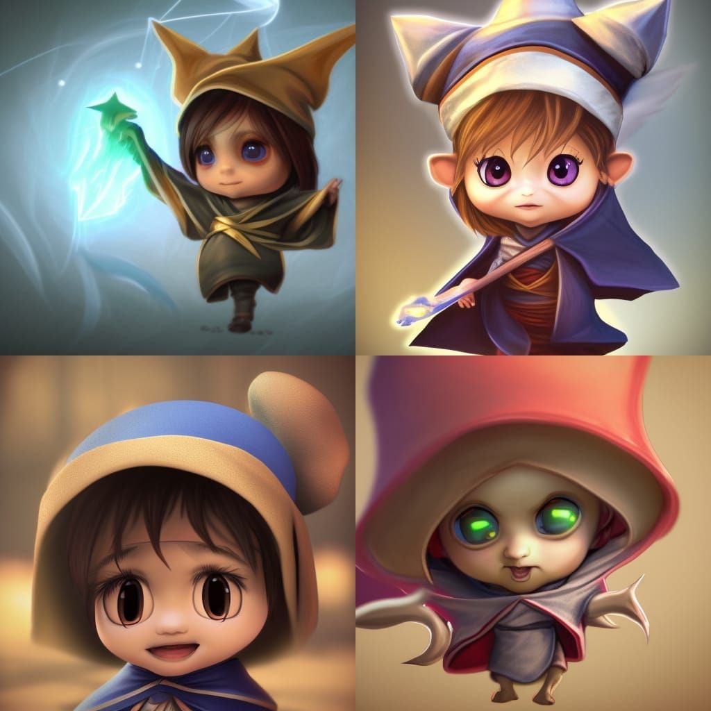 Baby Chibi Wizard :: Close up of a cute baby wizard with adorable eyes ...