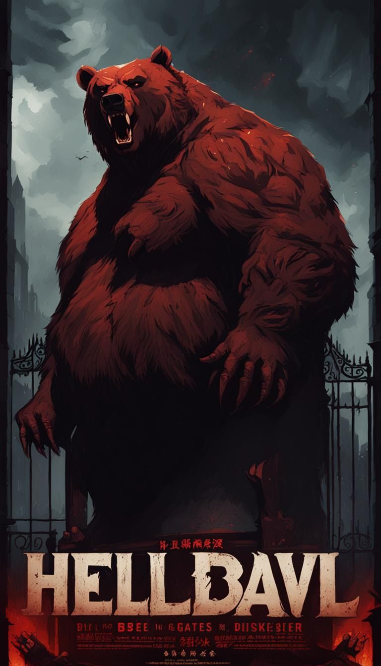 Movie Poster: "HELLBEAR" (Giant Obese Devil Bear Guarding the Gates ...