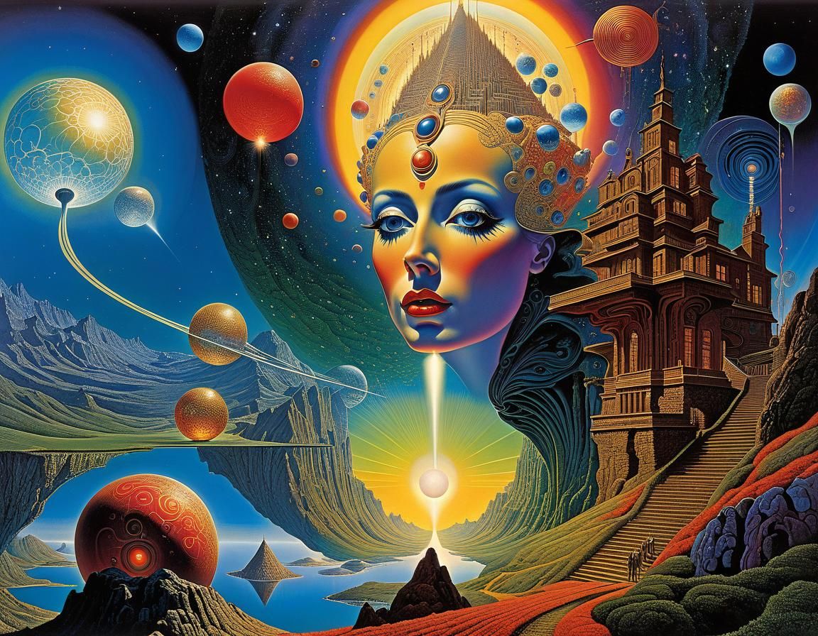 Cosmic Surrealism - AI Generated Artwork - NightCafe Creator