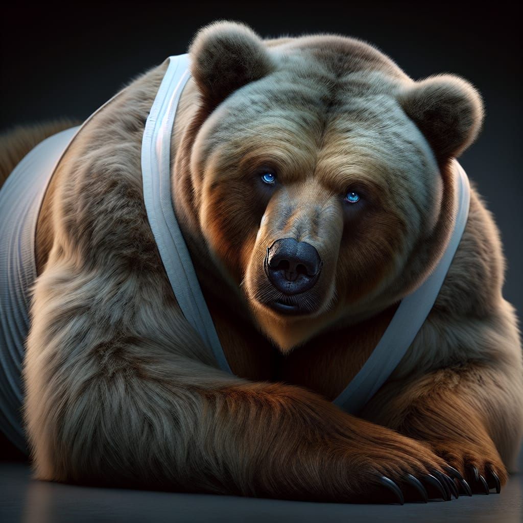 Robust Kodiak Bear in Relaxed State with Distincti... - AI Art