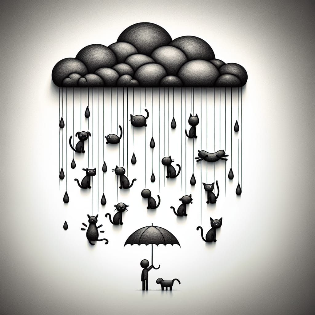 Raining cat and dogs. Mainly cats :) - AI Generated Artwork - NightCafe ...