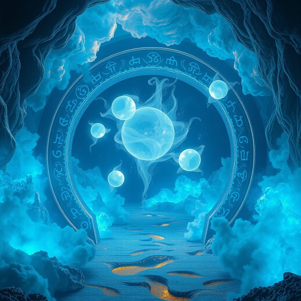 Astral Beings Enter the Cosmic Blueprint - AI Art