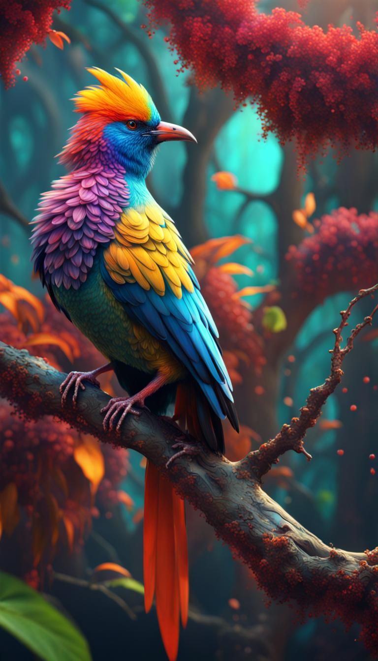 Exotic bird - AI Generated Artwork - NightCafe Creator