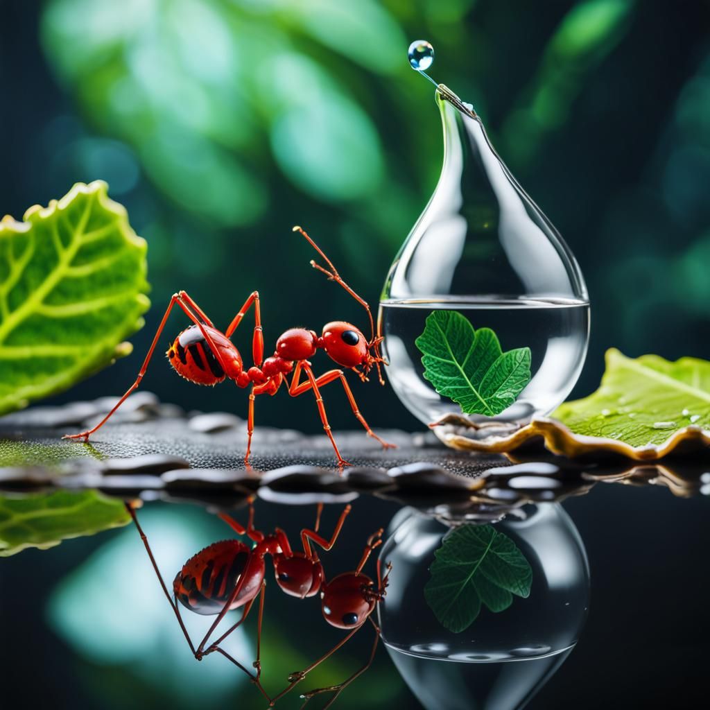Glass ant - AI Generated Artwork - NightCafe Creator