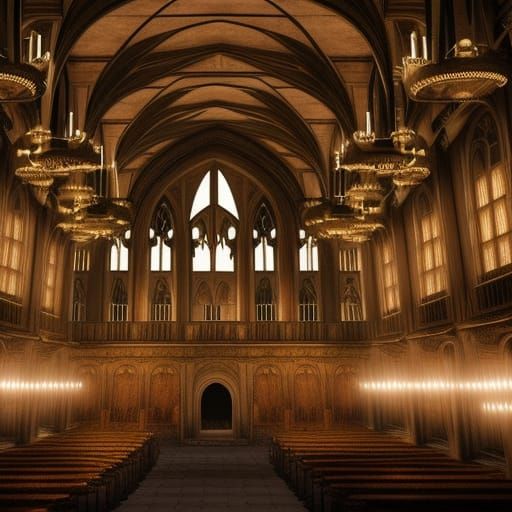 Voldemort in dim light Hogwarts Main Hall - AI Generated Artwork ...