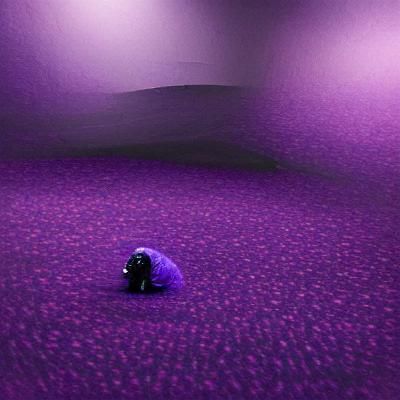 Lonely purple void creature - AI Generated Artwork - NightCafe Creator