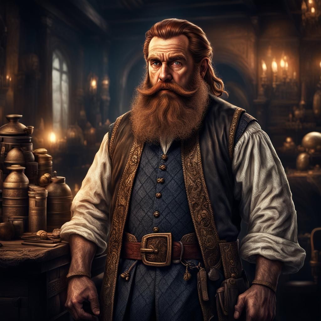 male, dwarf, merchant - AI Generated Artwork - NightCafe Creator